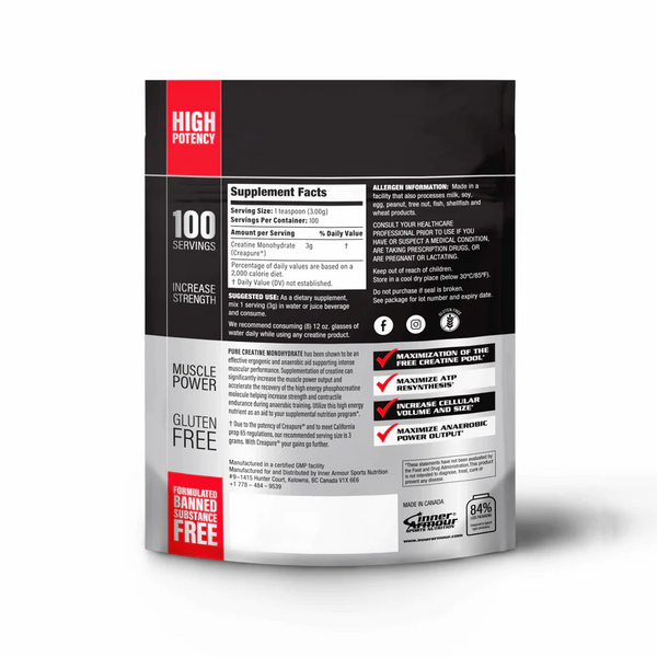 INNER ARMOUR CREAPURE CREATINE MONOHYDRATE 300 gm. – NUTRIZONE.CA
